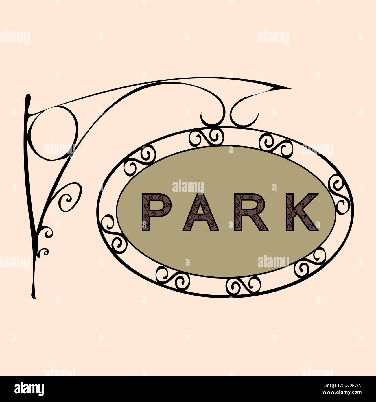 Antique Street Sign Drawing