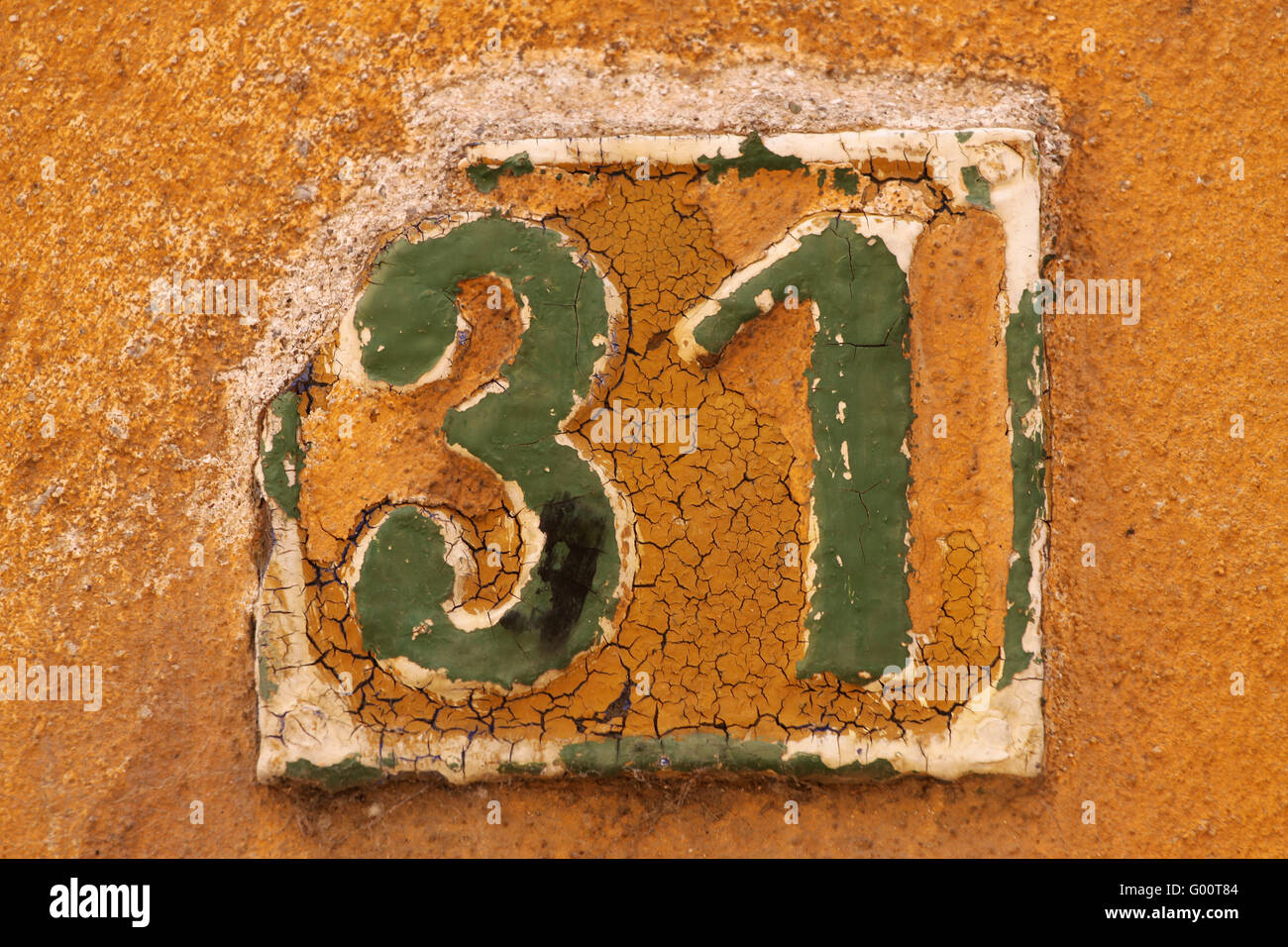 House number on a wall Stock Photo - Alamy