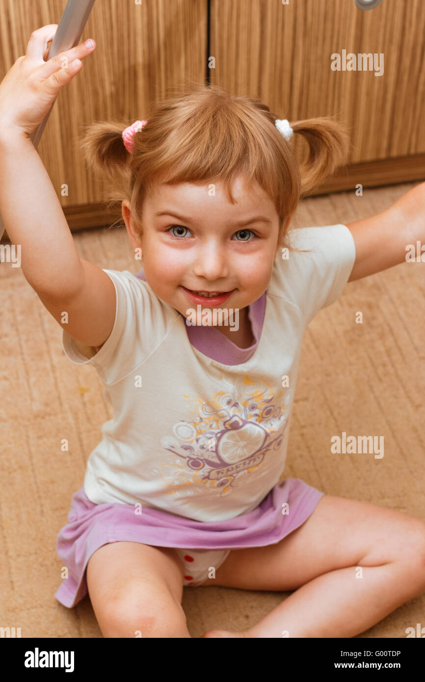 Portrait Of The Girl At Home Stock Photo Alamy