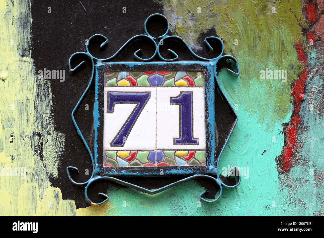 Art house number Stock Photo - Alamy