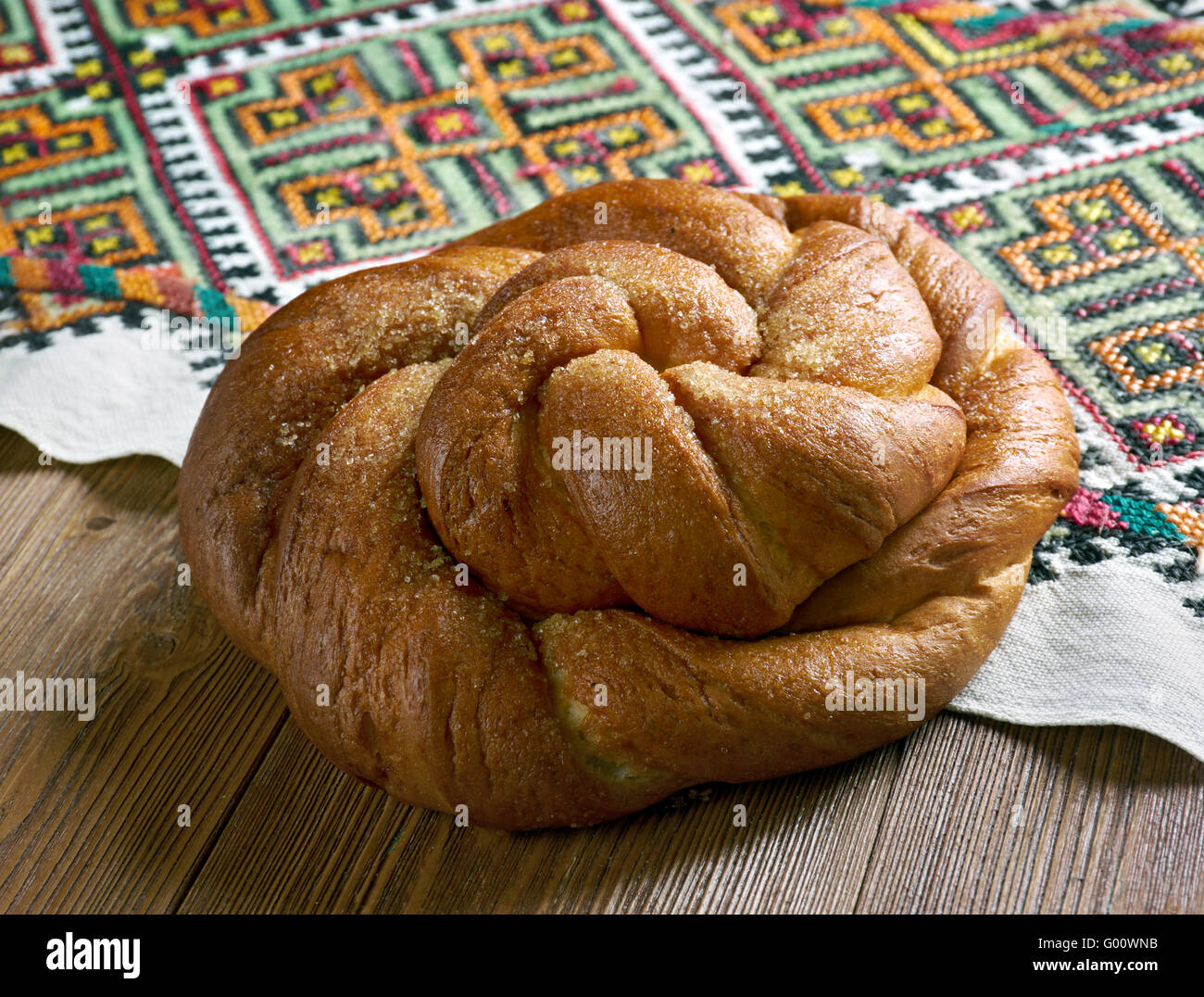 Eastern European Easter Bread. close up Stock Photo - Alamy