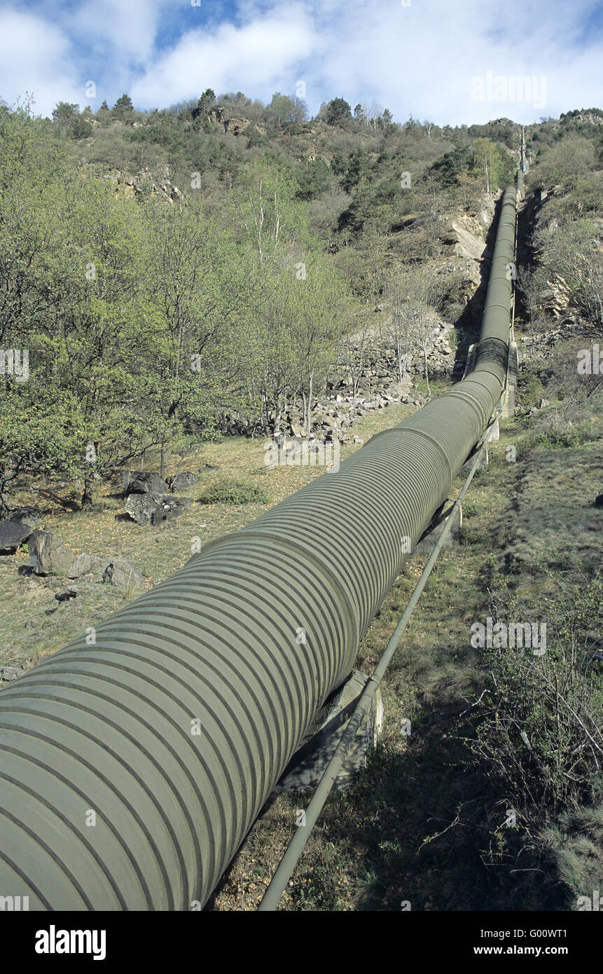 High pressure pipe for watercraft power plant Stock Photo - Alamy
