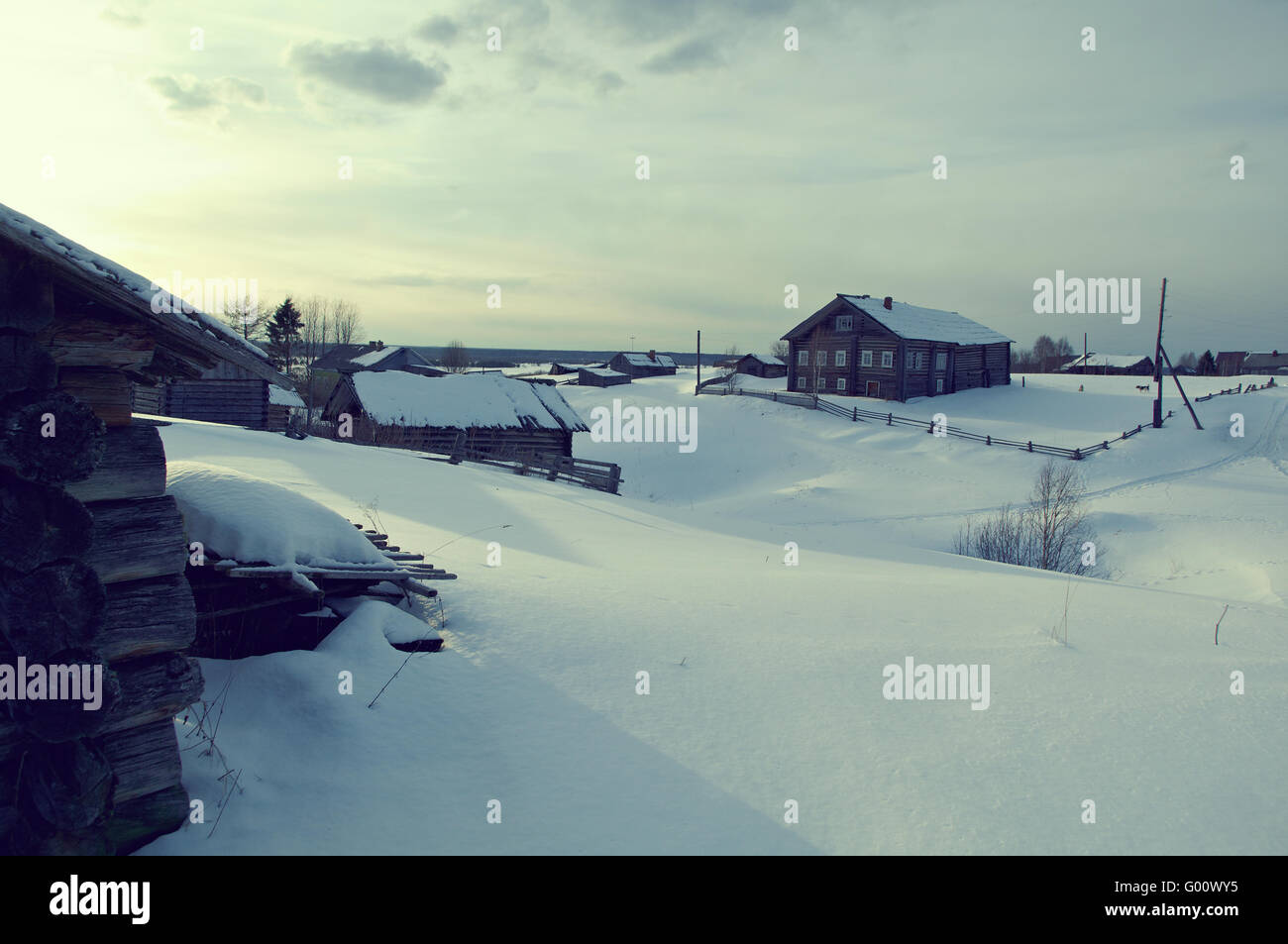 Russian village . Pinega District. Arhangelsk region. Russia Stock Photo - Alamy