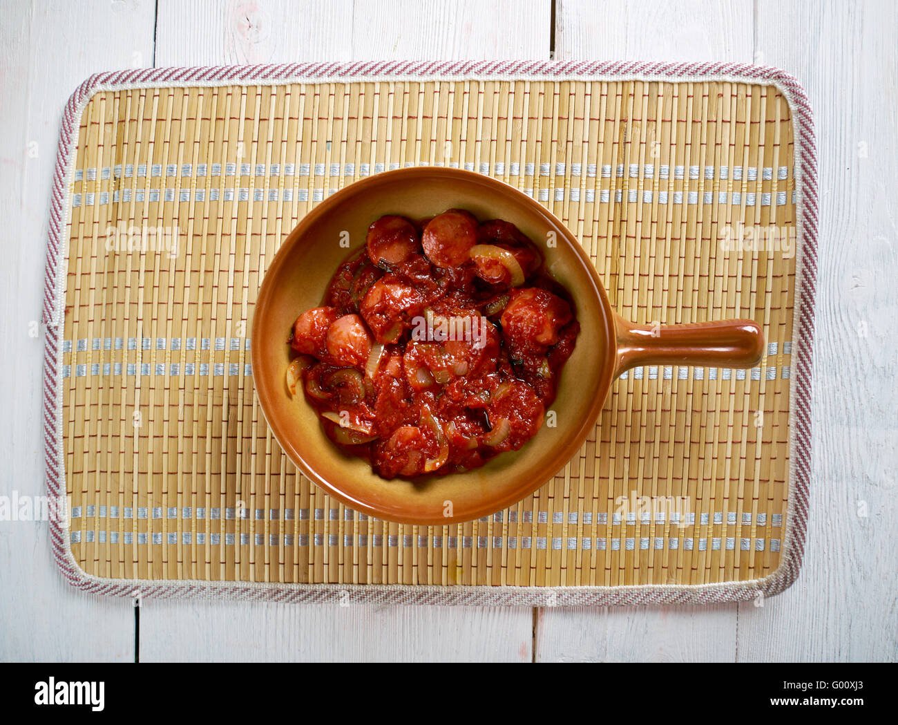 Sosis Bandari - Persian Sausage Breakfast Stock Photo - Alamy