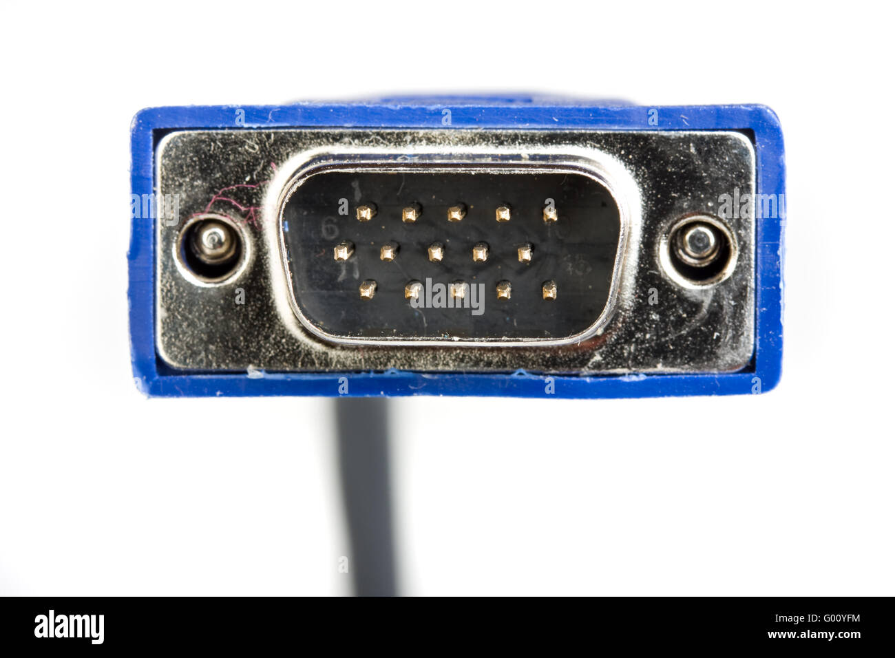 detail of a computer plug isolated on white background Stock Photo - Alamy