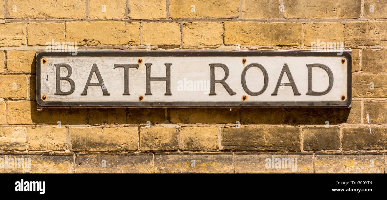 Bath Road - street / road name Stock Photo - Alamy