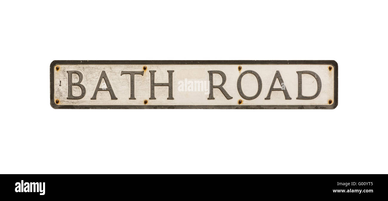 Bath Road - street / road name Stock Photo - Alamy
