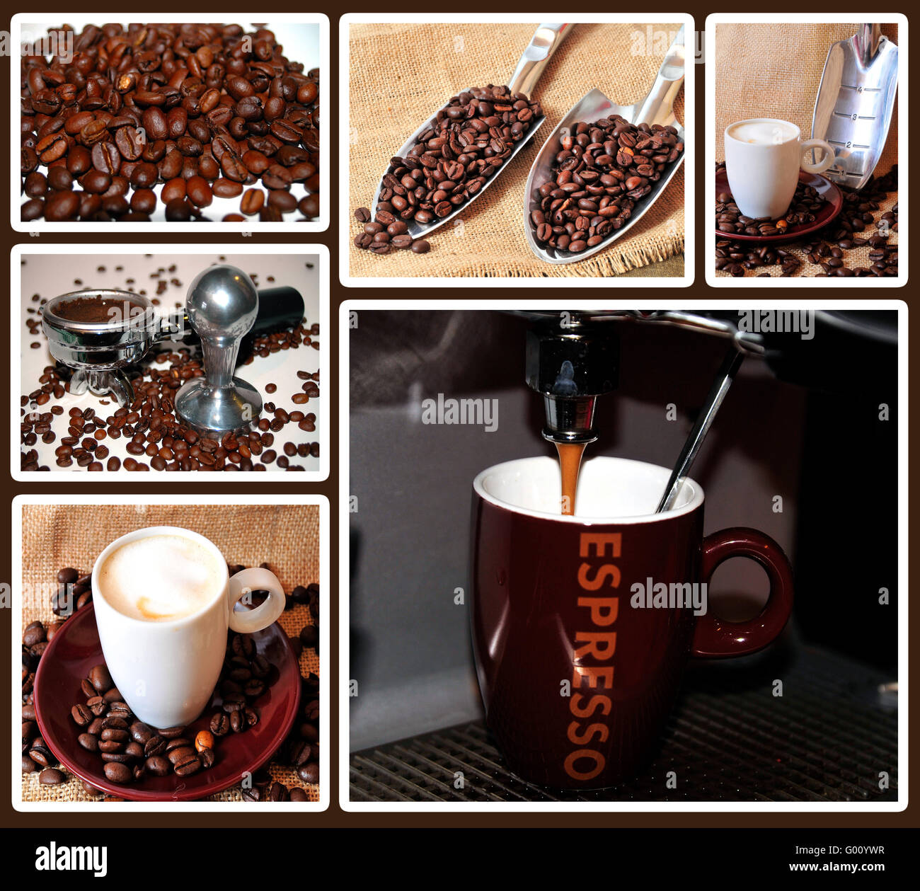 Kaffee collage hi-res stock photography and images - Alamy