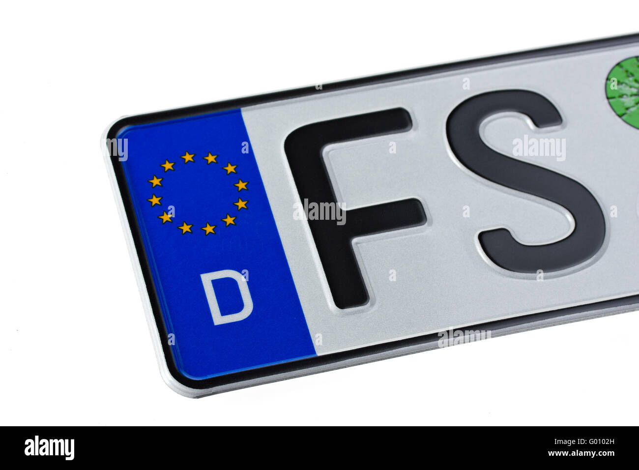 german license plates isolated on white background Stock Photo - Alamy