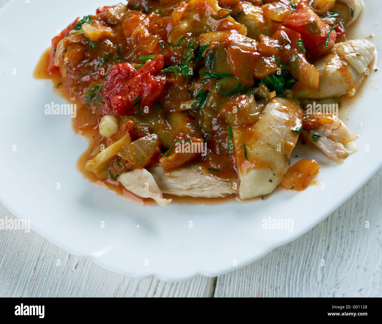 Mantarlı Tavuk Sote - Turkish stew with chicken and mushrooms Stock ...
