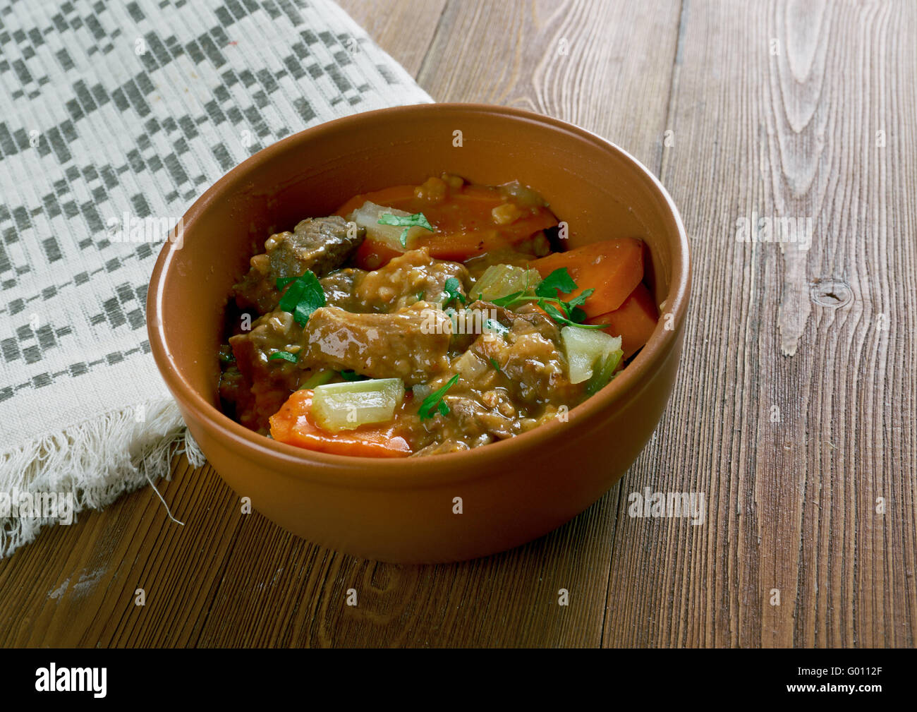 Ragout de queue de boeuf - Oxtail stew .French beef stew Stock Photo ...