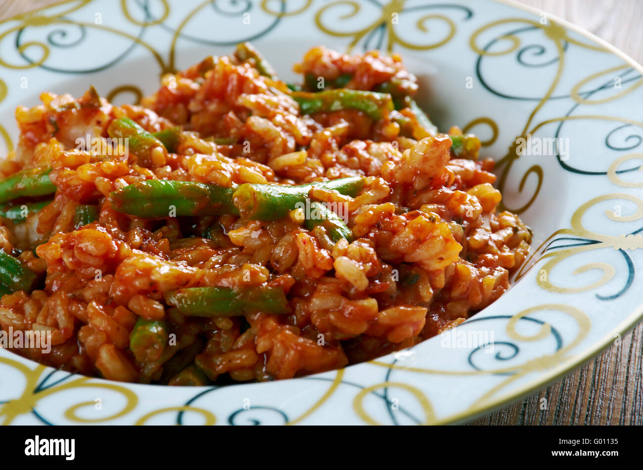 Lubia Polo - Persian Green Bean Rice Stock Photo - Alamy