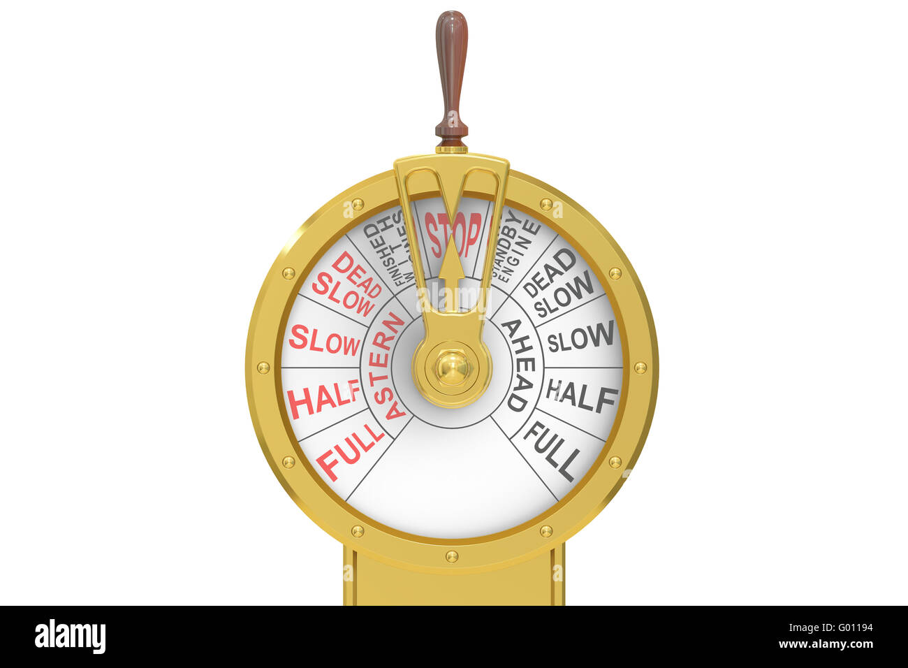 Engine order telegraph, Stop concept. 3D rendering Stock Photo - Alamy