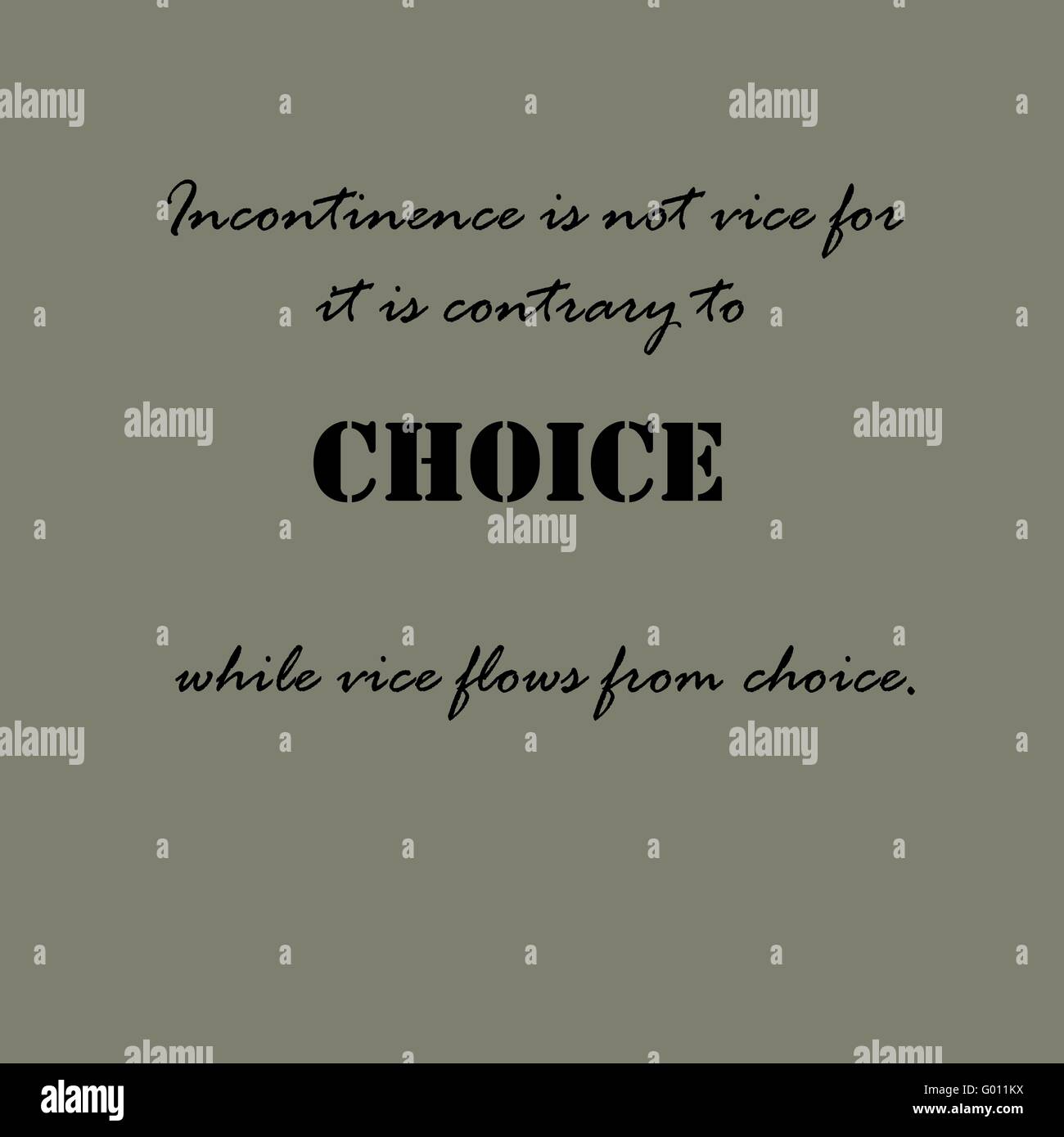 Aristotle Quotes. Incontinence is not vice Stock Vector Image & Art - Alamy