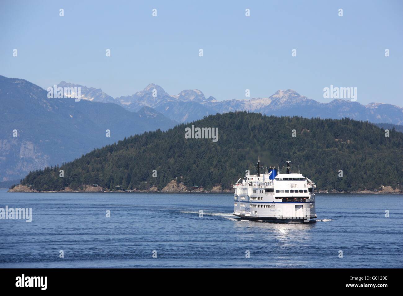 Darrell Bay with ferry boat BC Canada Stock Photo - Alamy