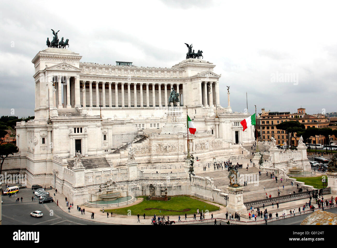 Rome 27th April 2016. View of Piazza Venezia (Venice Square) and the ...