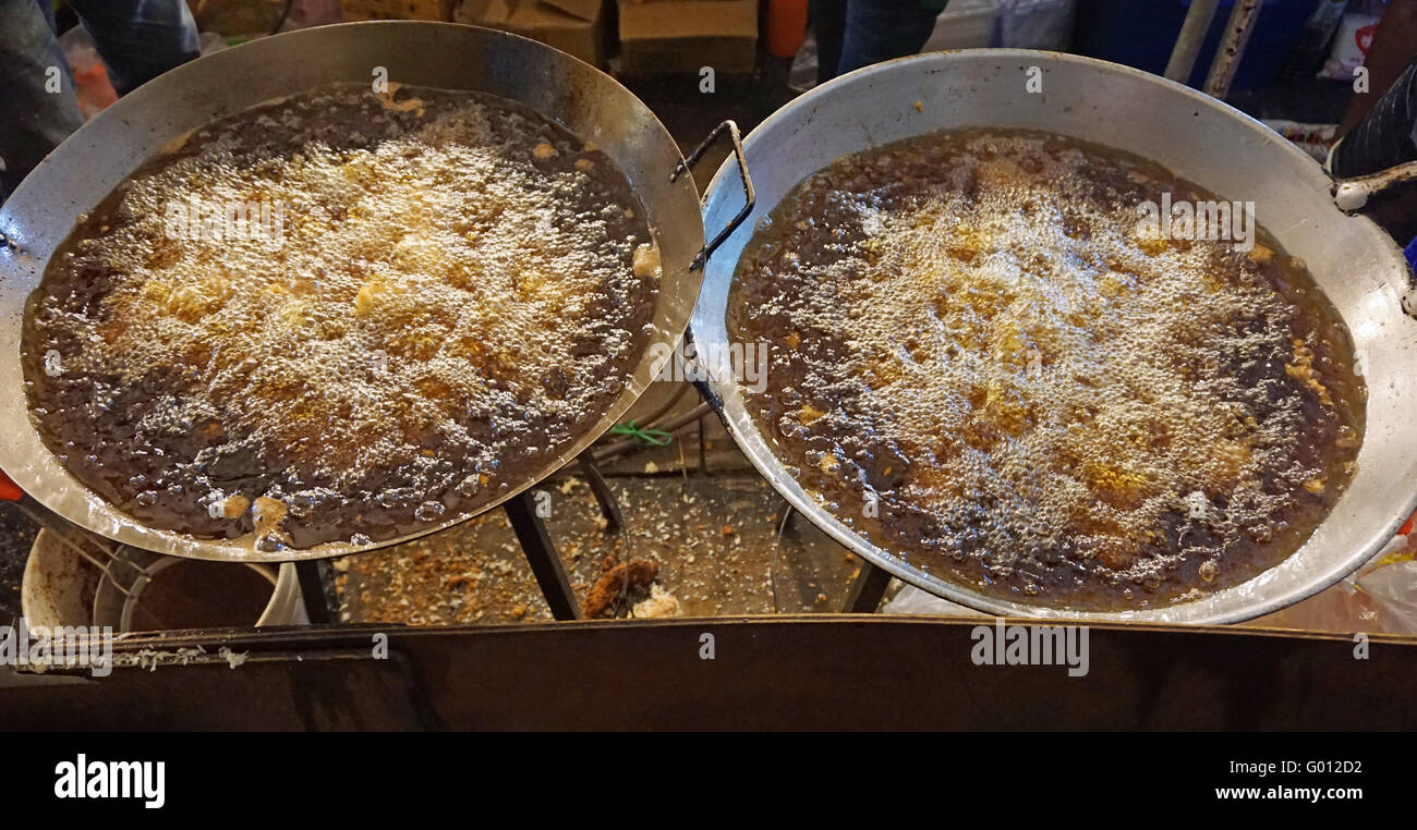 traditional asian street food cooked in a wok Stock Photo - Alamy
