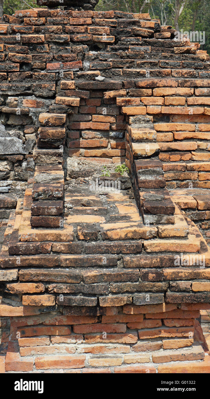 ancient stone wall in sokhothai historical park Stock Photo - Alamy