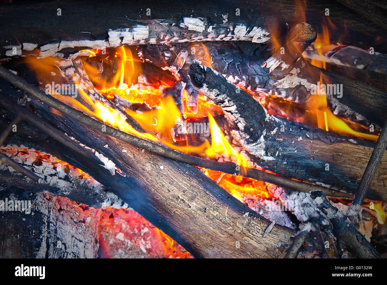 burning a small fire close up Stock Photo - Alamy
