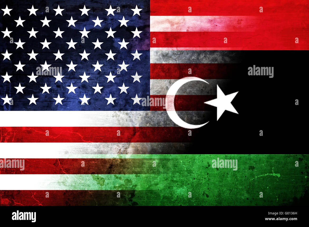 Usa libya flag hi-res stock photography and images - Alamy