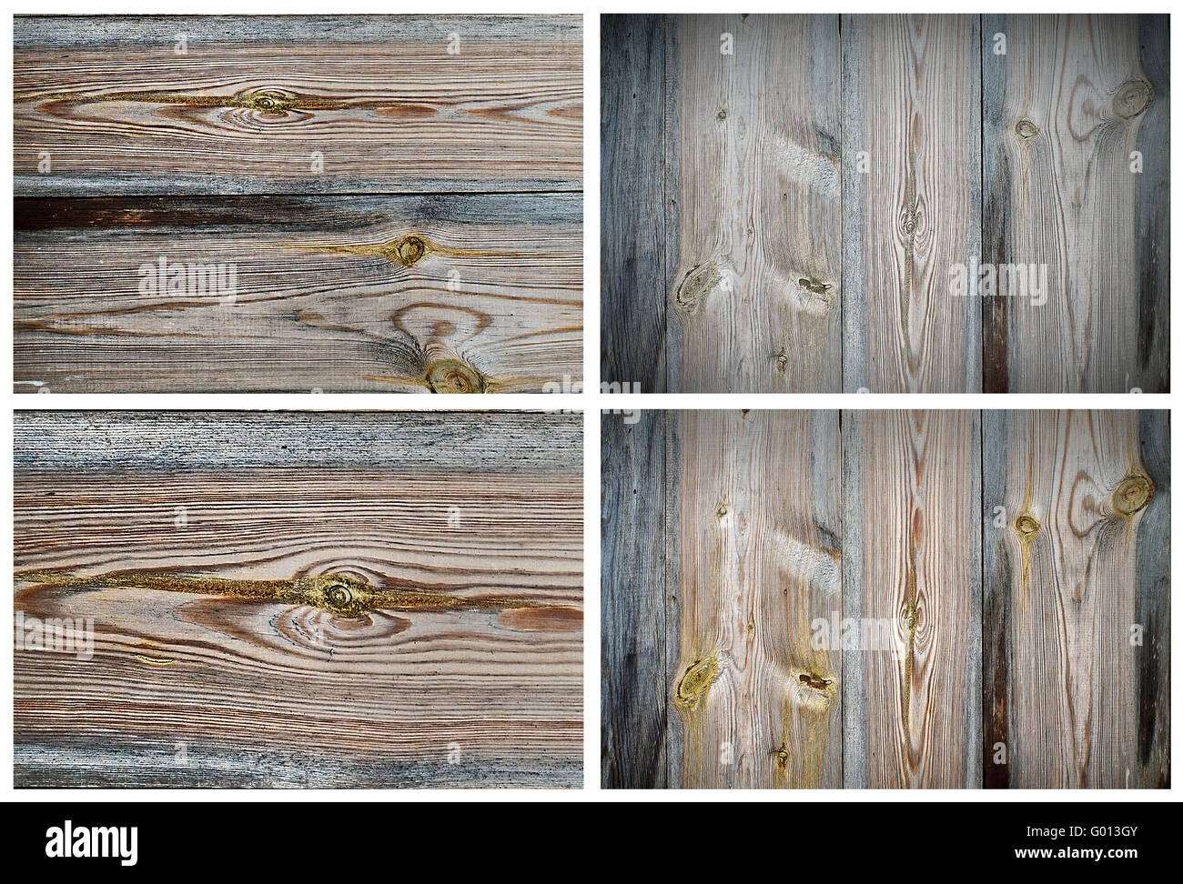 a set of four wooden textures closeup Stock Photo - Alamy