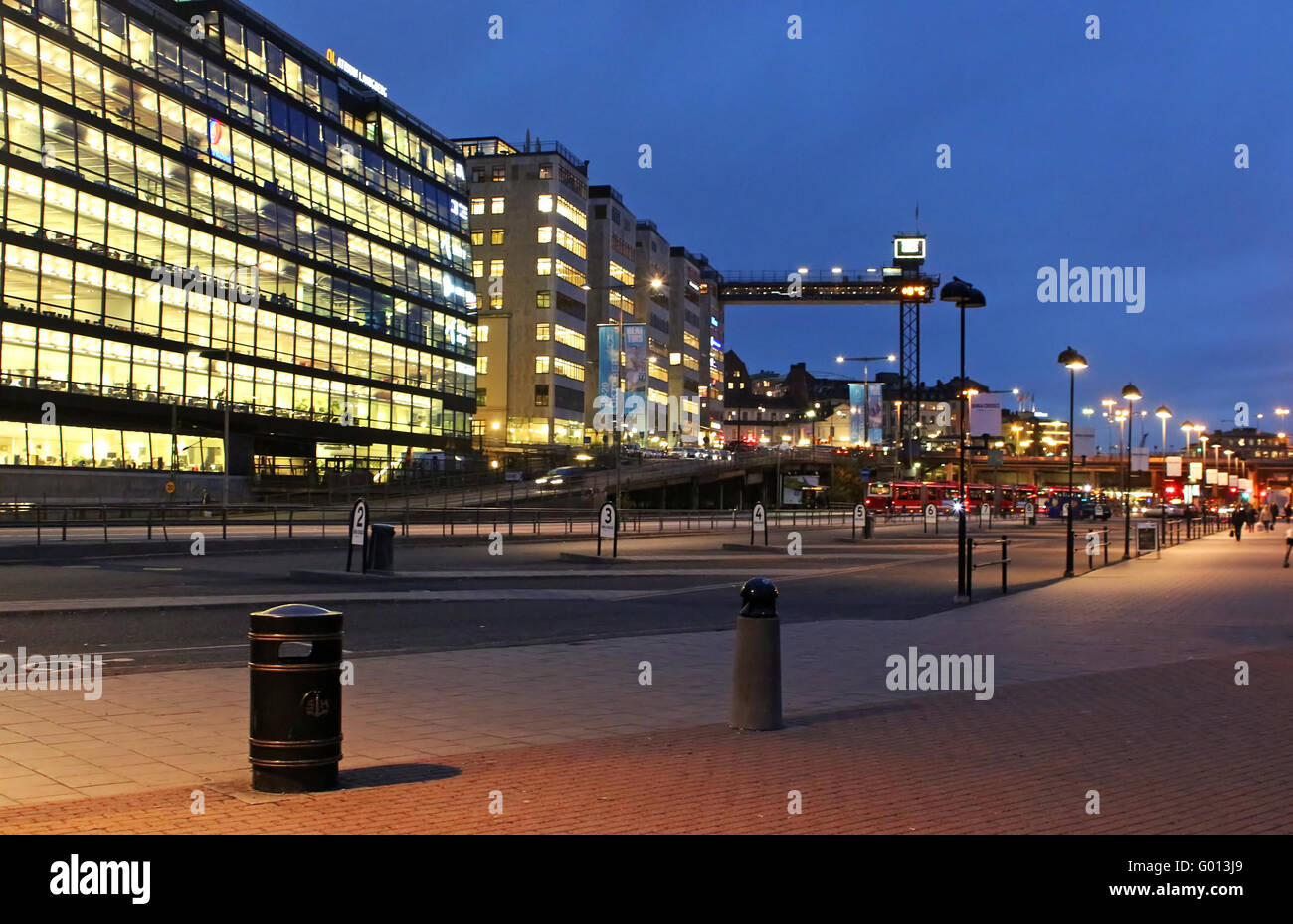 STOCKHOLM, SWEDEN - OCTOBER 17, 2013: Office building in Sodermalm ...