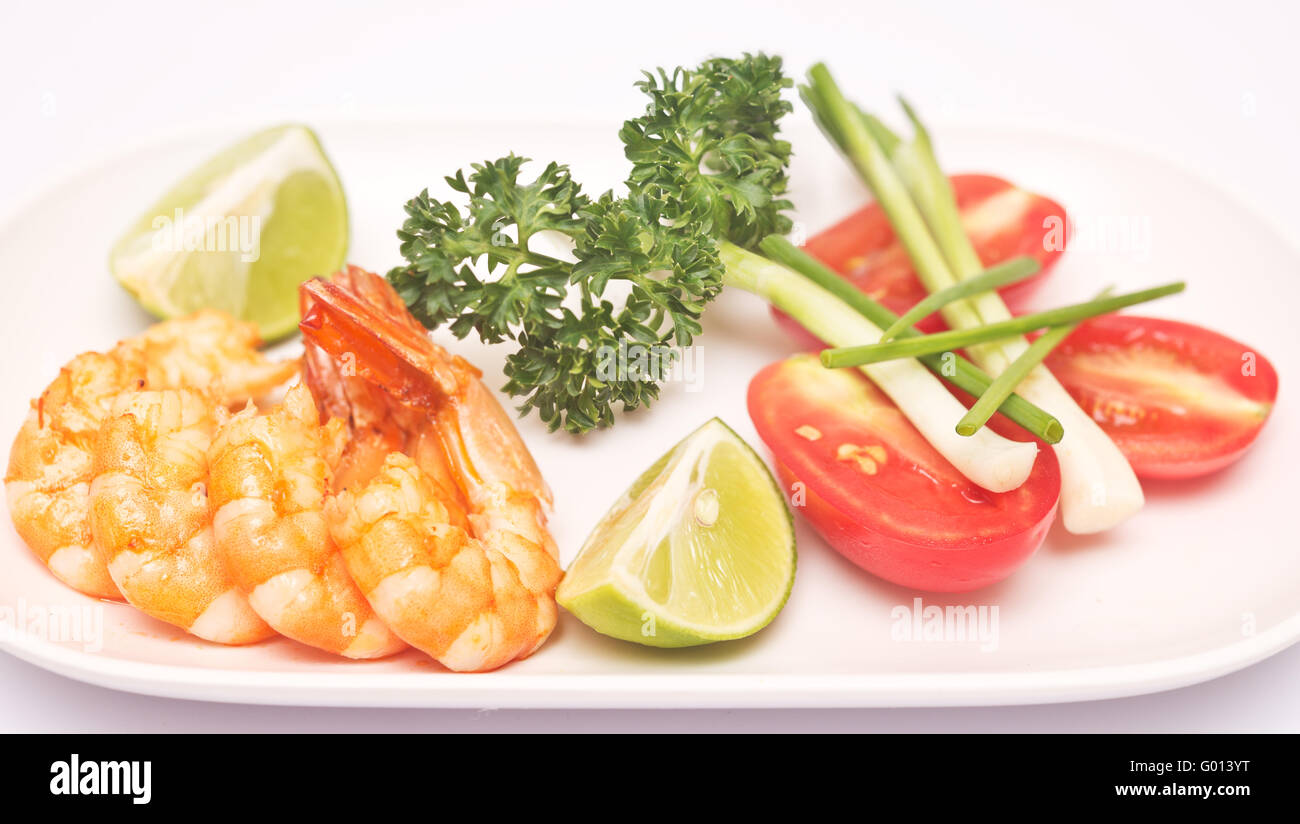 Shrimp on plate hi-res stock photography and images - Alamy