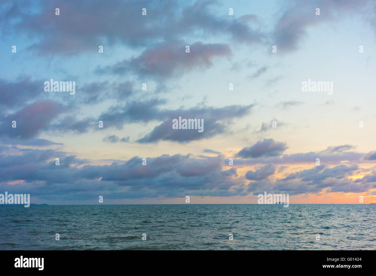image of sunset over sea Stock Photo - Alamy