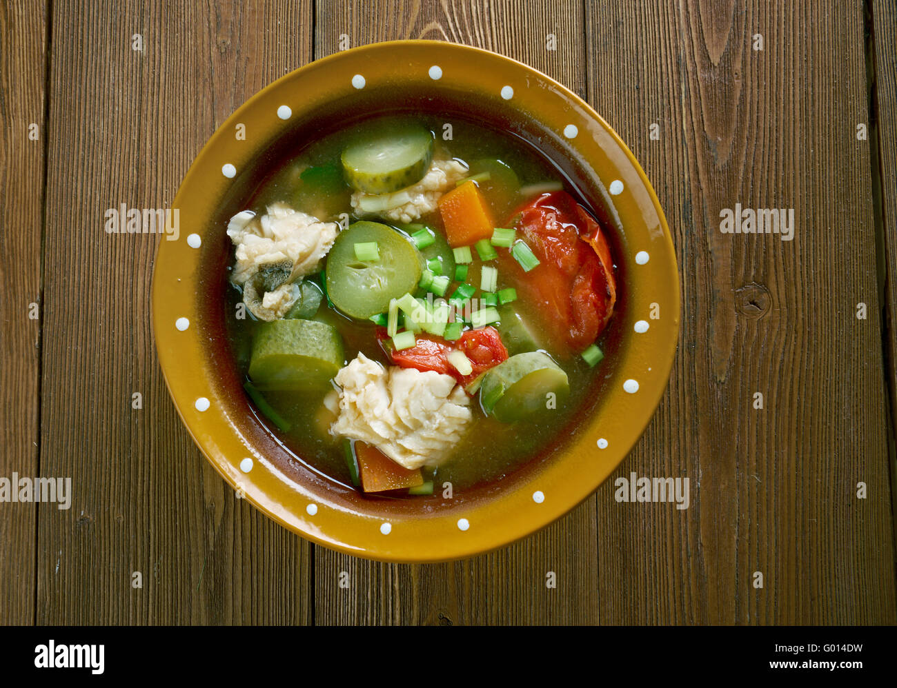 Russian fish solyanka Stock Photo - Alamy