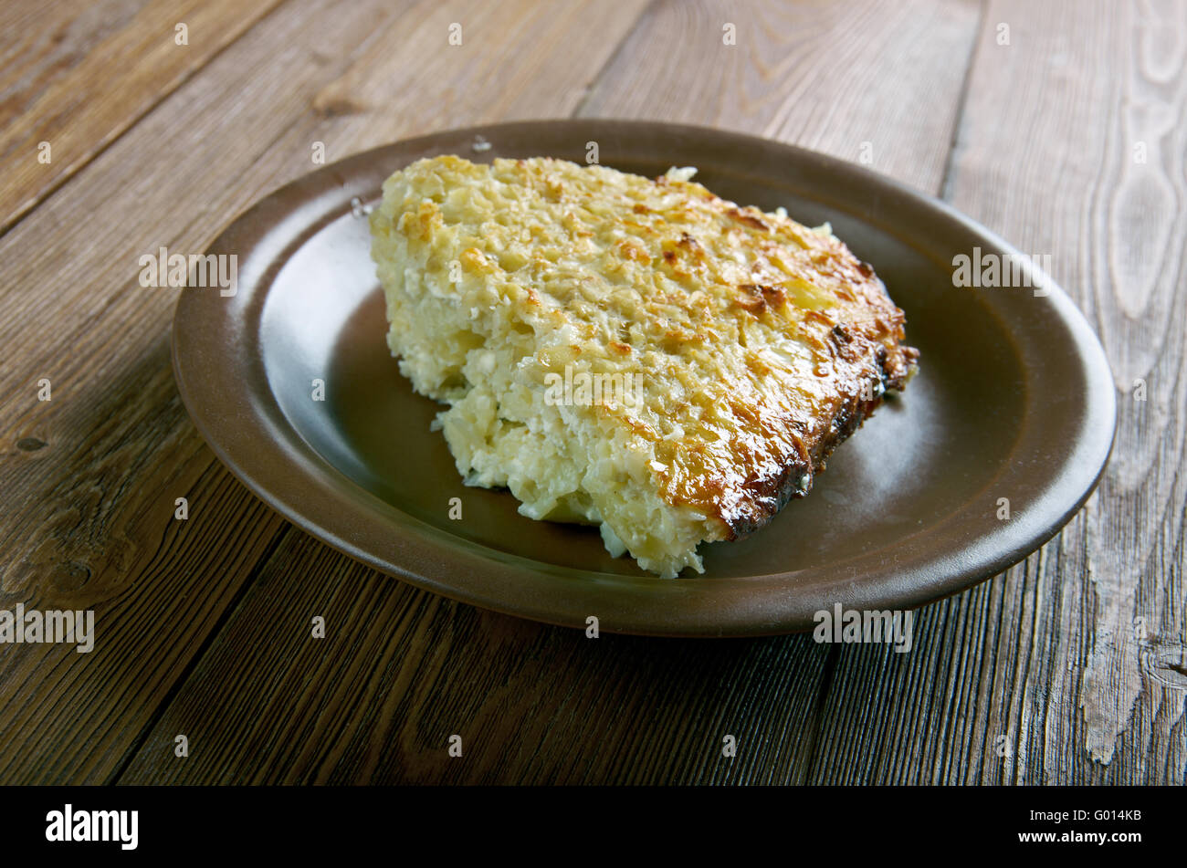 Kugelis - baked potato pudding Stock Photo - Alamy