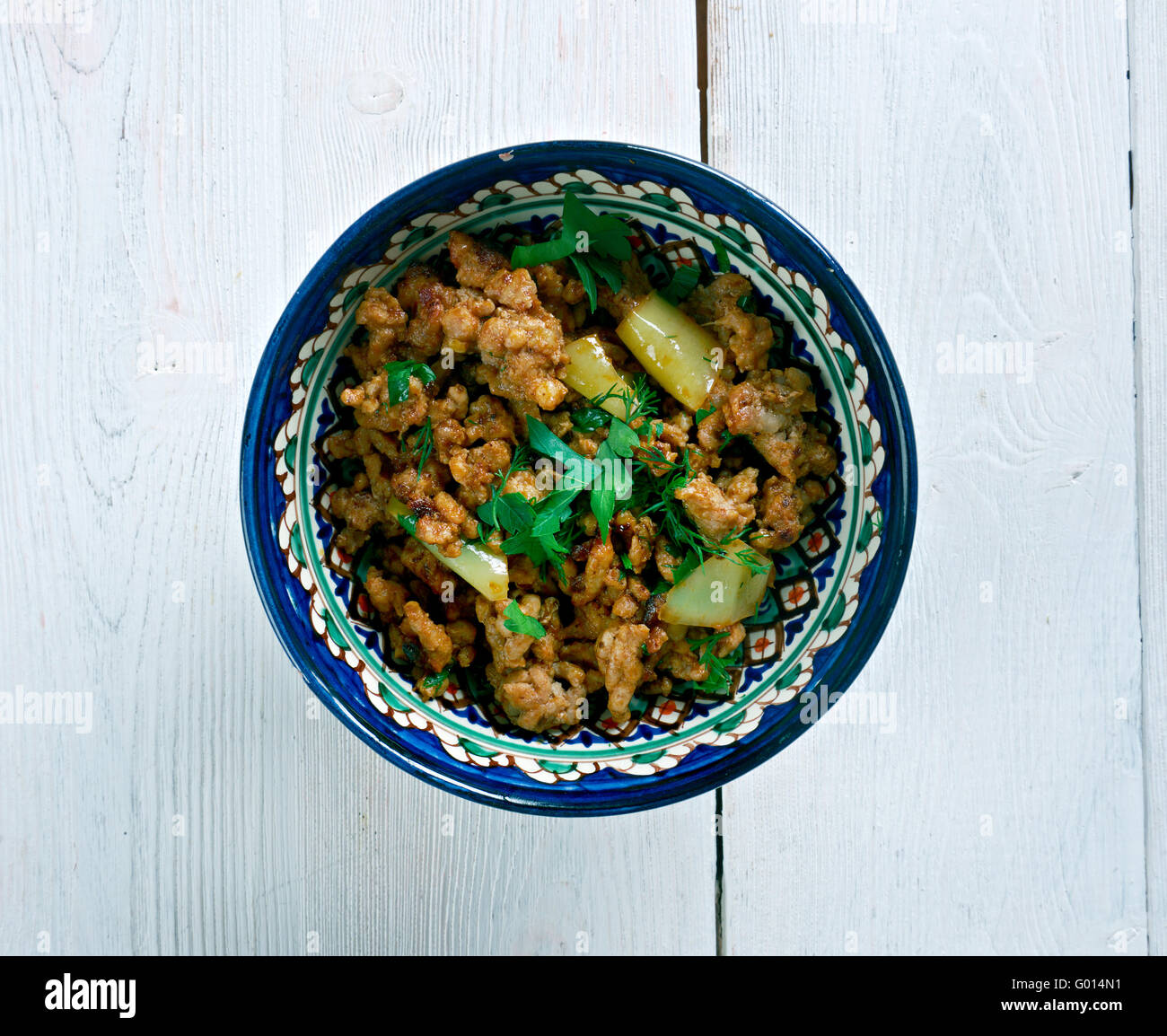 Keema meat dish Stock Photo - Alamy