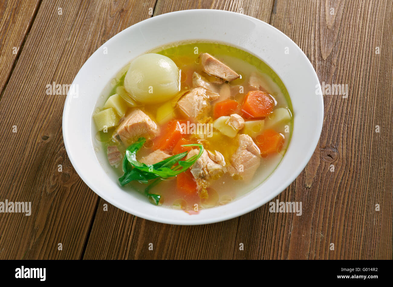 Greek Style Fish Soup Stock Photo - Alamy