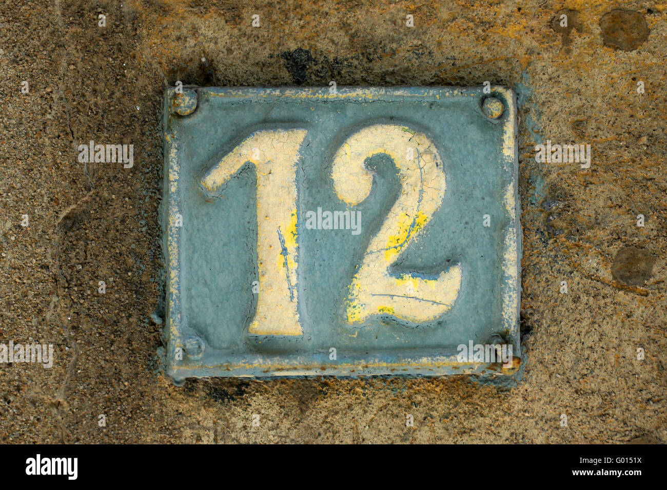 House numbers in different styles and colors Stock Photo - Alamy