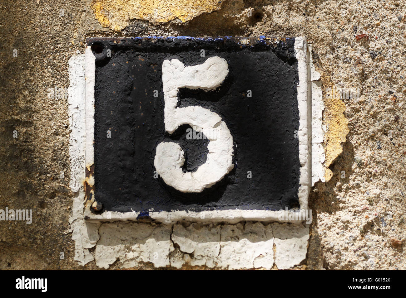 House numbers in different styles and colors Stock Photo - Alamy