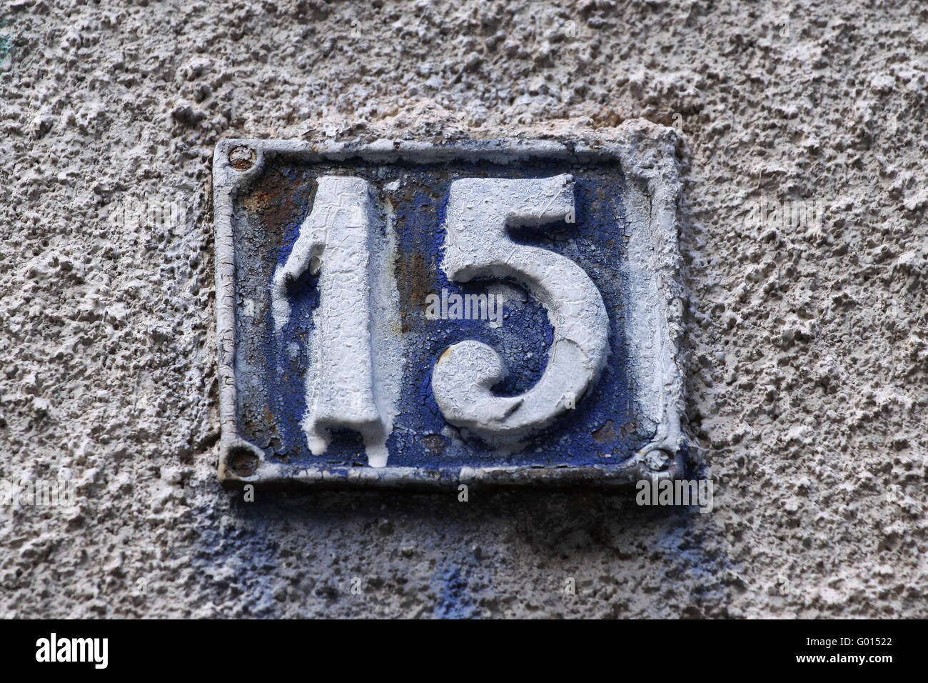 House numbers in different styles and colors Stock Photo - Alamy