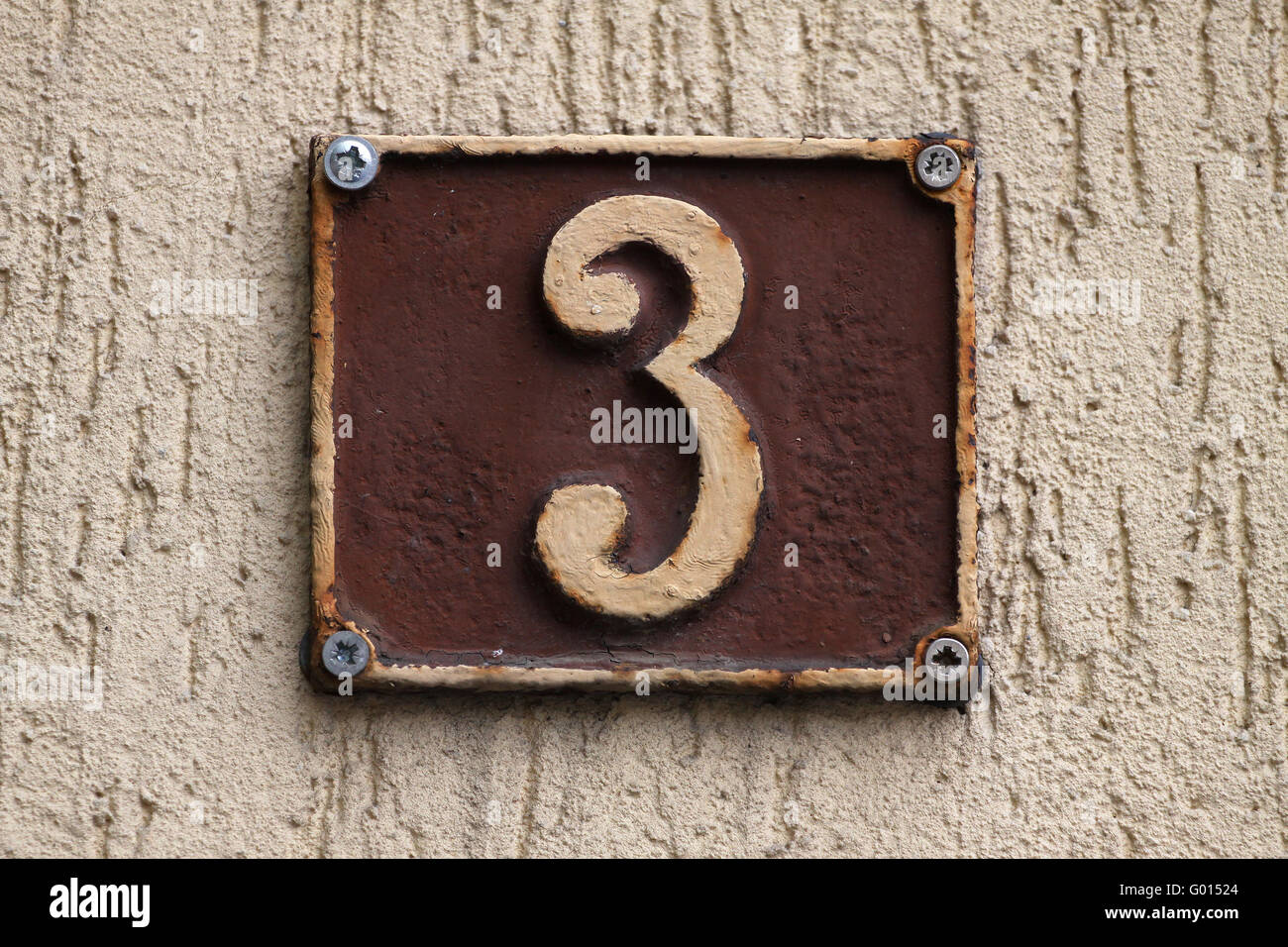 House numbers in different styles and colors Stock Photo - Alamy