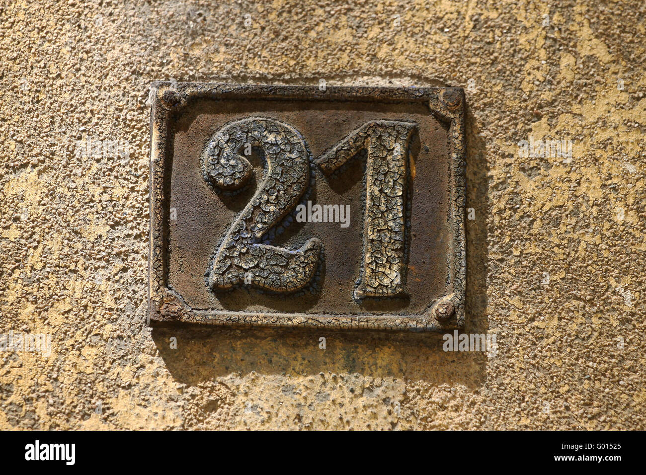 House numbers in different styles and colors Stock Photo - Alamy
