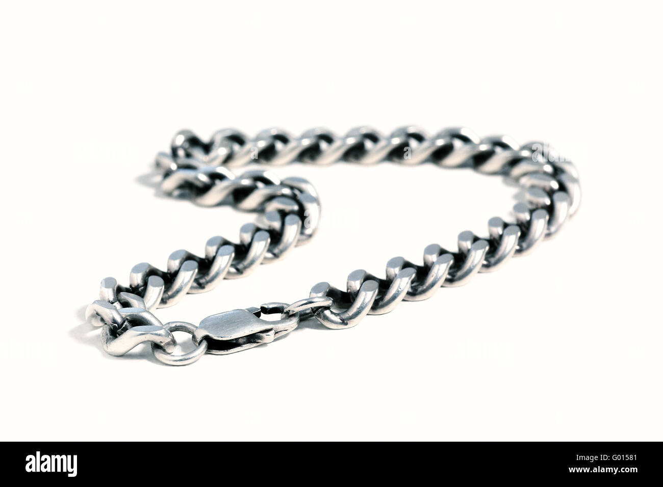 silver chain, bracelet Stock Photo - Alamy