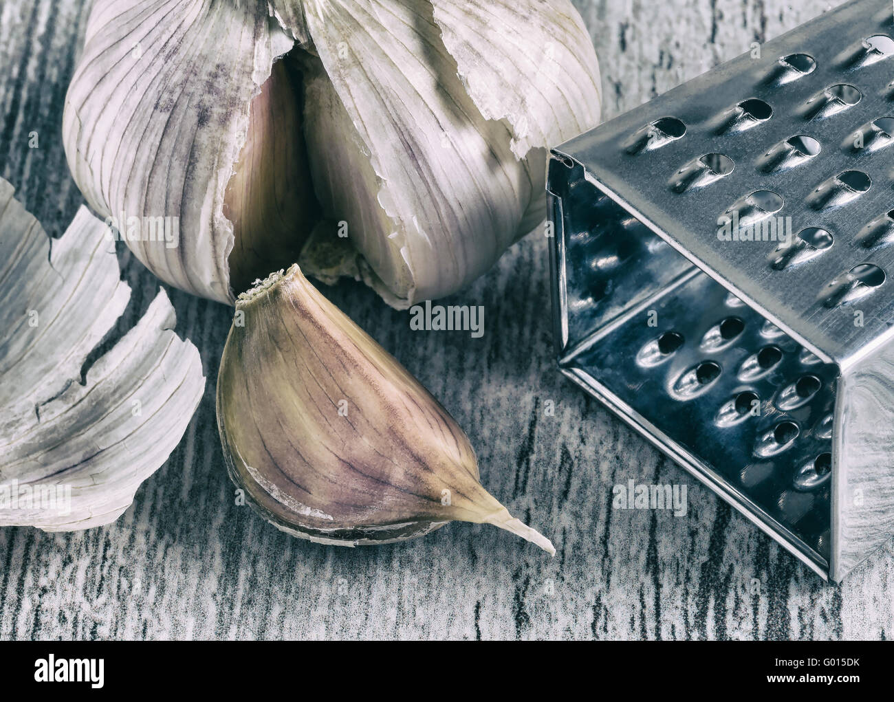 garlic. top view Stock Photo - Alamy