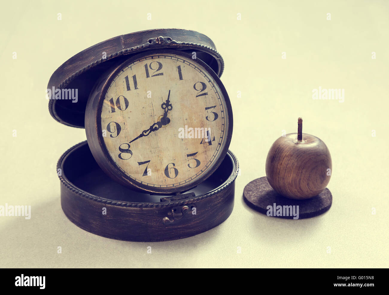 desktop clock, retro Stock Photo - Alamy