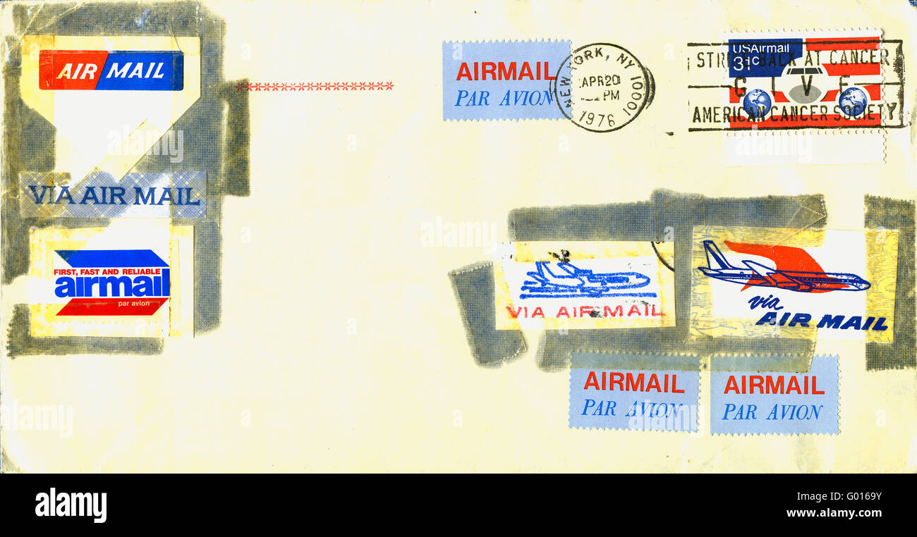 Vintage airmail envelope from USA Stock Photo - Alamy Vintage airmail envelope from USA Stock Photo - Alamy