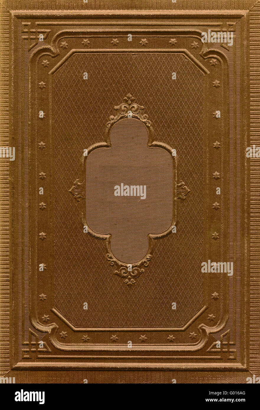 Antique book with relief pattern Stock Photo - Alamy
