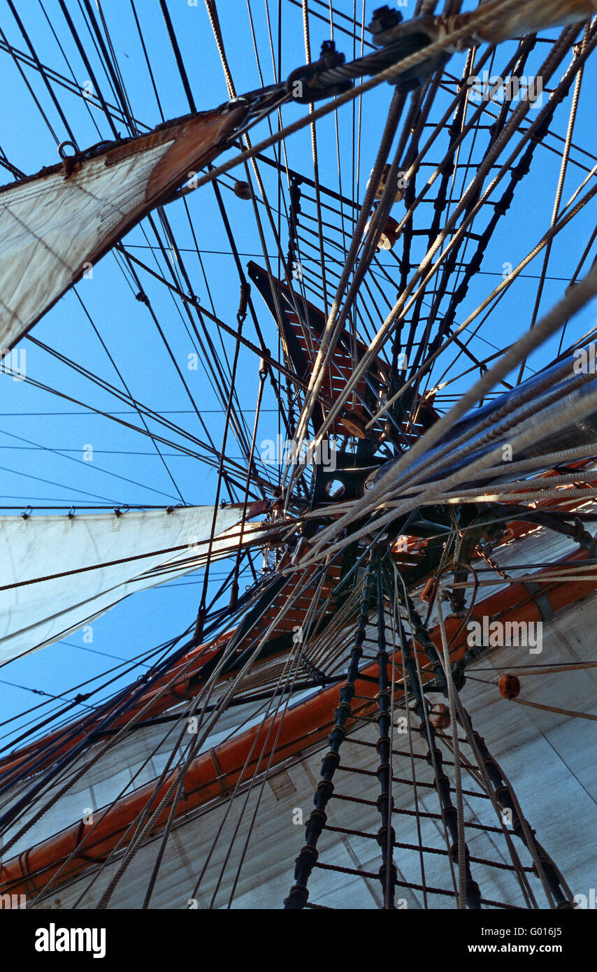 Rig of a Square-Rigger Stock Photo - Alamy
