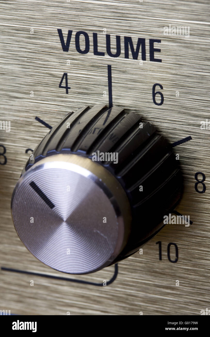 detail of an golden electric guitar amplifier Stock Photo - Alamy