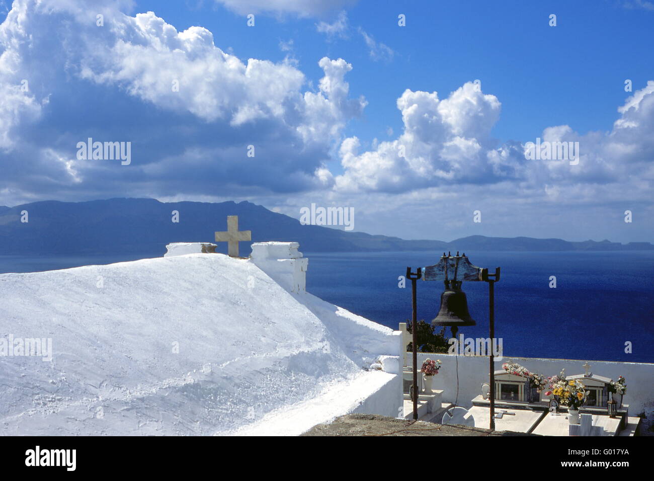 church and cemetery, Crete, Greece, Europe Stock Photo - Alamy