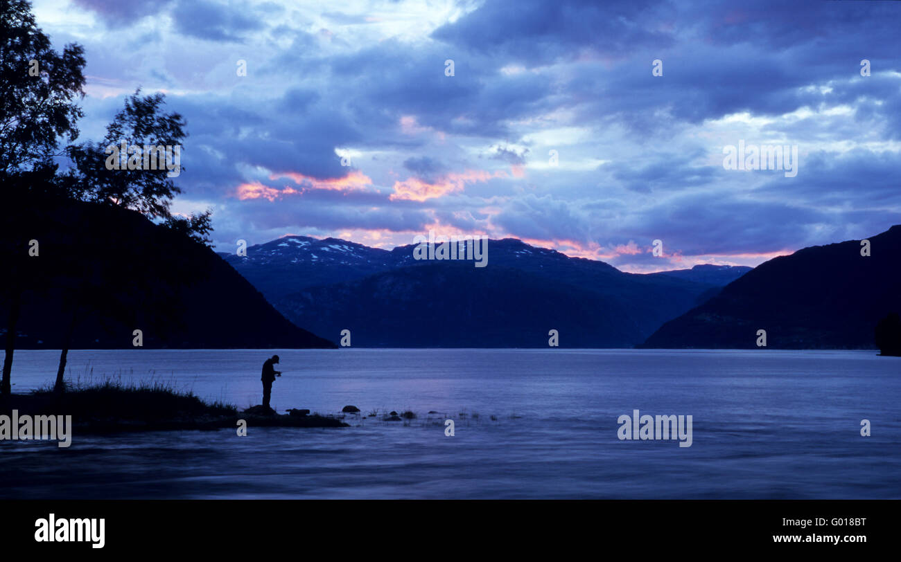 Blue hour on fishing hi-res stock photography and images - Alamy