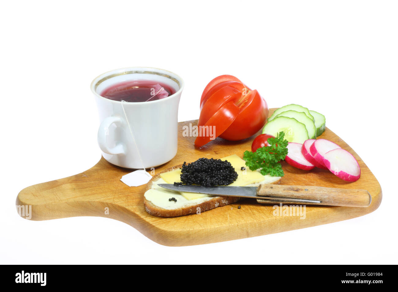 Breakfast with tea Stock Photo - Alamy