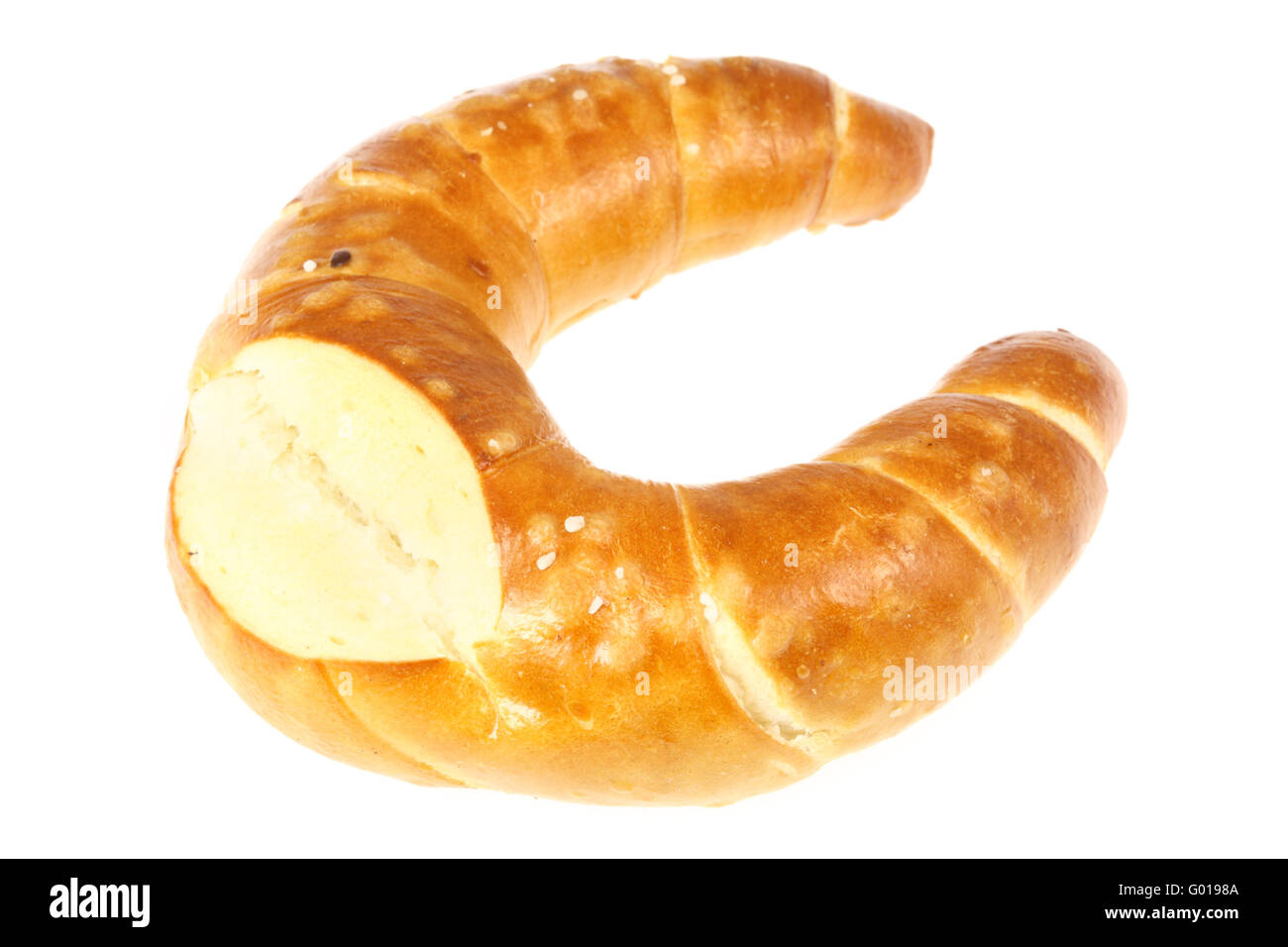 Salted croissant on white Stock Photo - Alamy