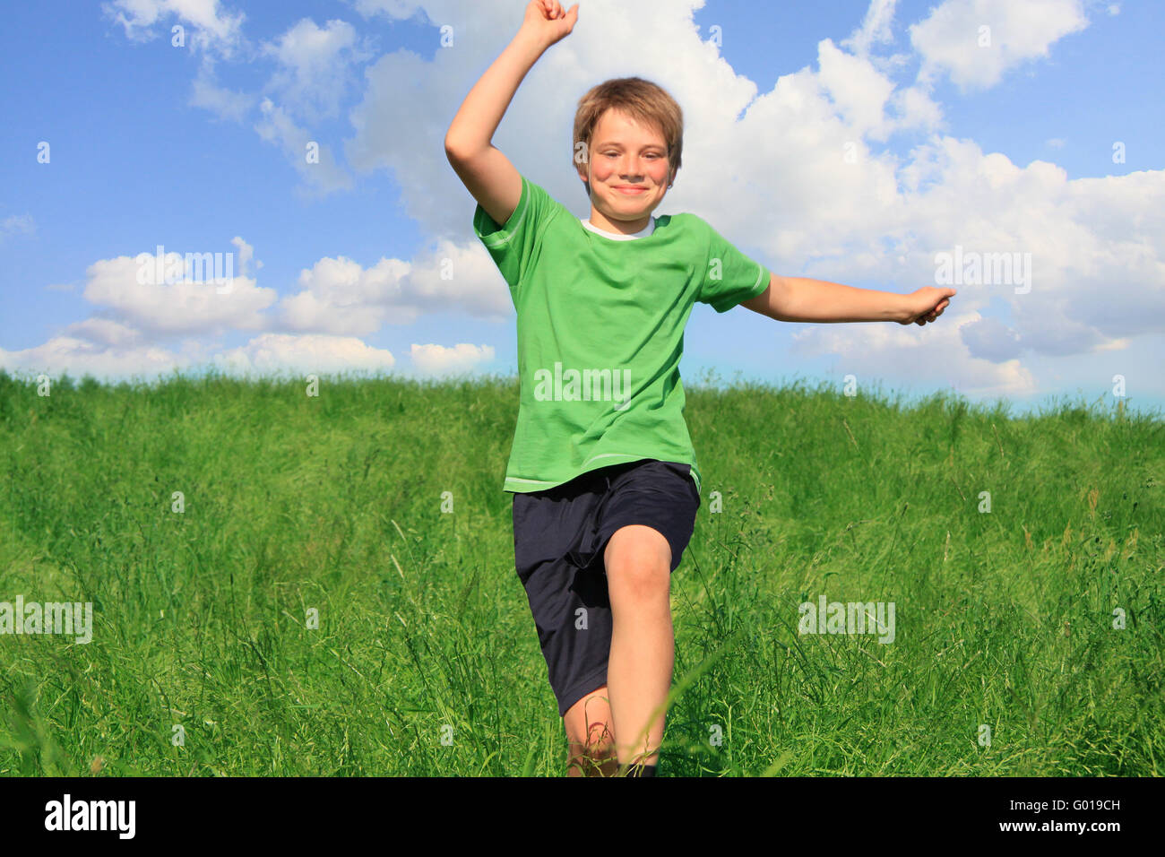 running exercise while laughing Stock Photo - Alamy