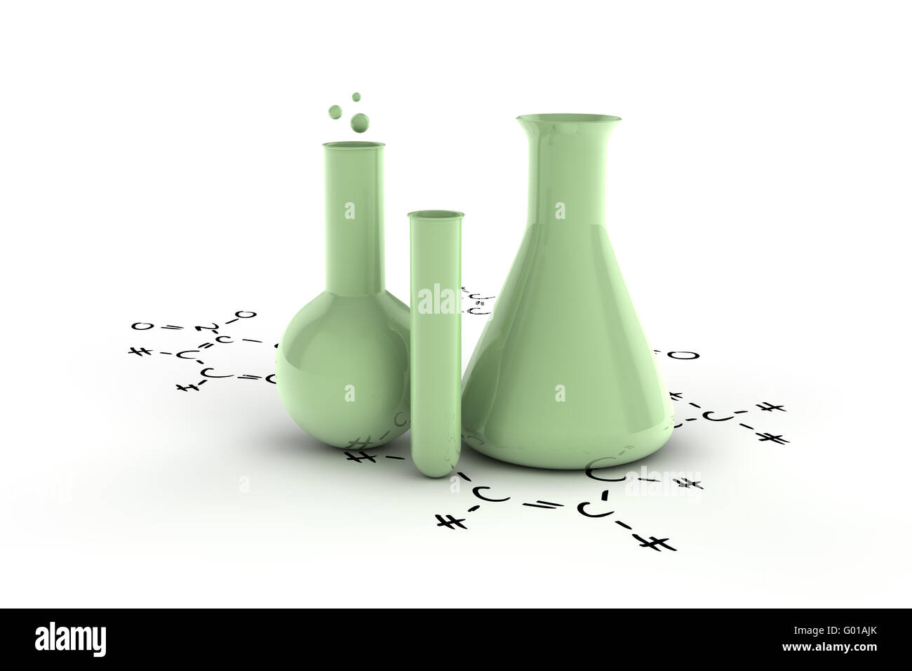 A sort of test tubes on hand written chemical formula Stock Photo - Alamy